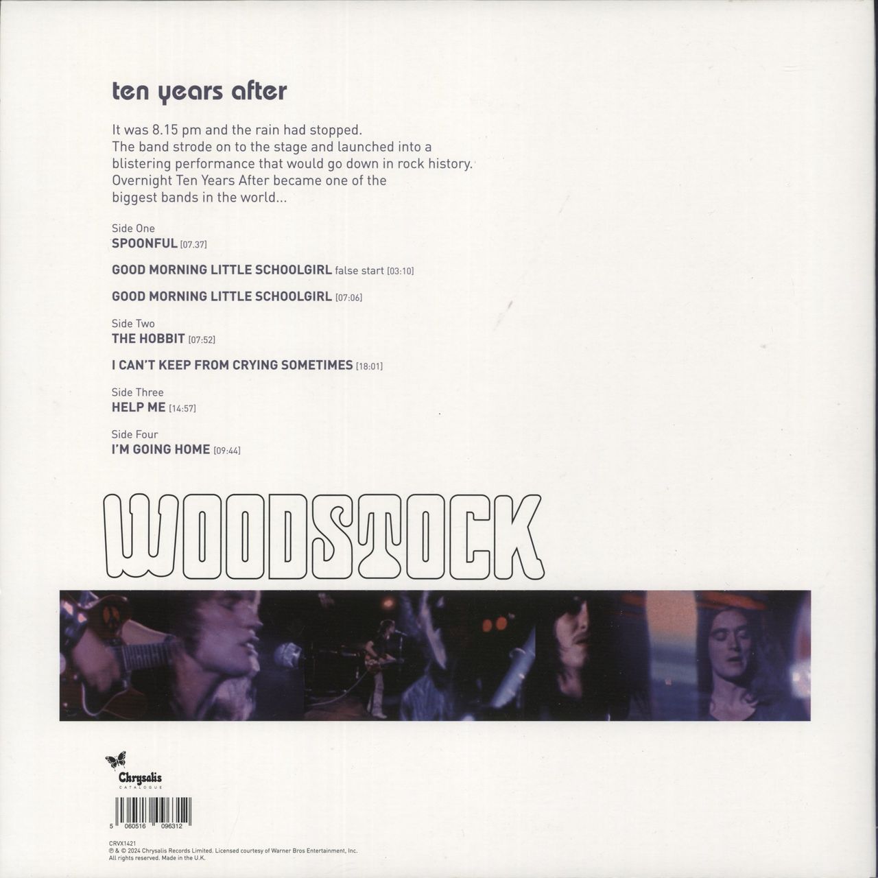 Ten Years After Woodstock 1969 - 180gm UK 2-LP vinyl set — RareVinyl.com