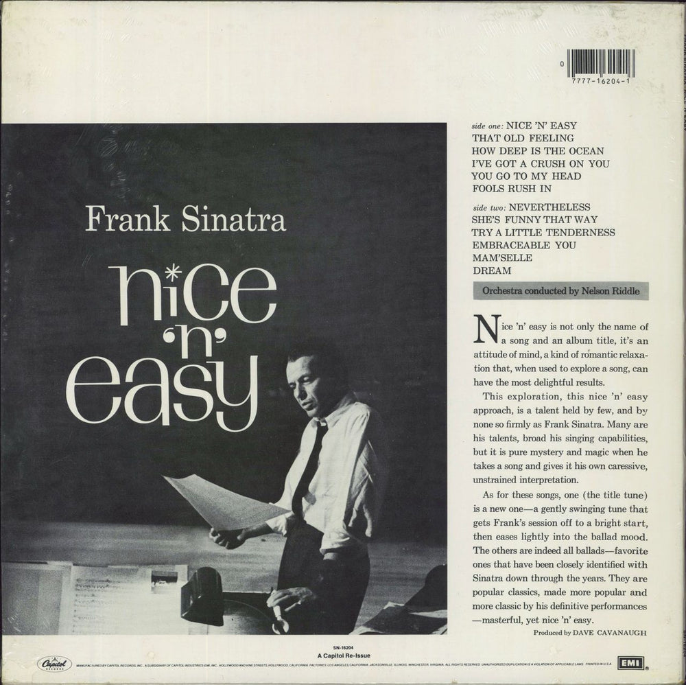 Frank Sinatra Nice 'n' Easy US Vinyl LP — RareVinyl.com