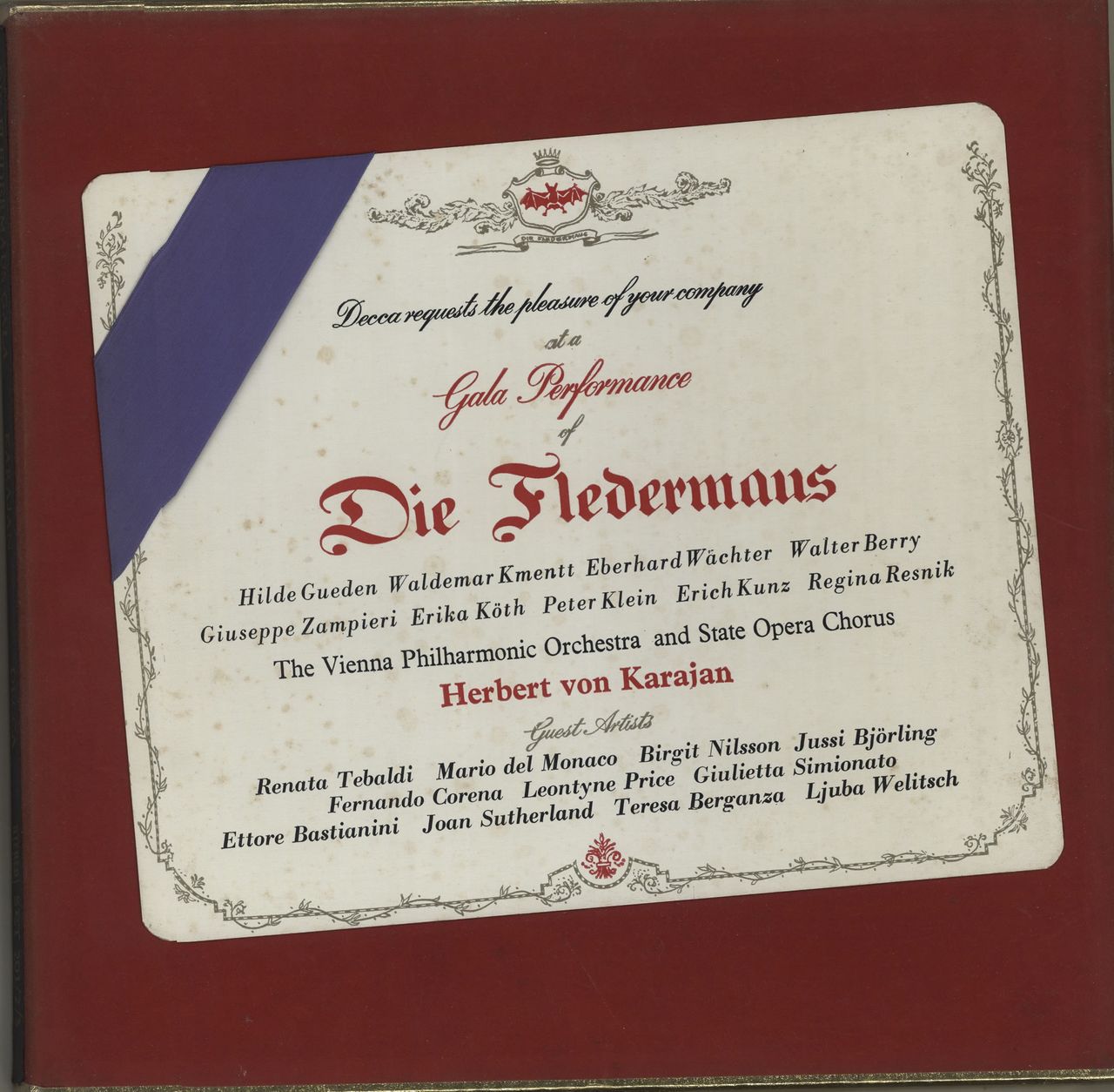 Johann Strauss II (1825-1899) Die Fledermaus Gala Performance UK Vinyl ...