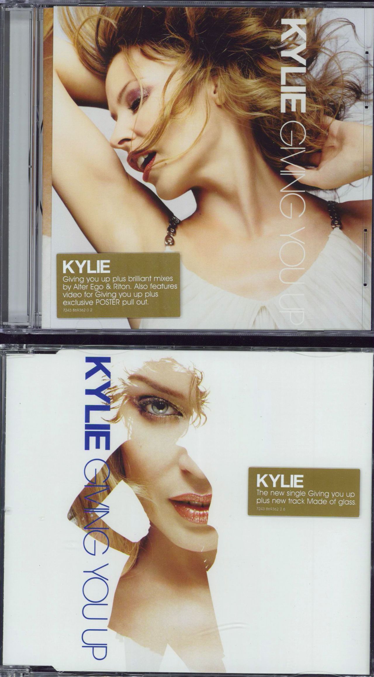 Kylie Minogue Giving You Up + Poster UK 2-CD single set — RareVinyl.com