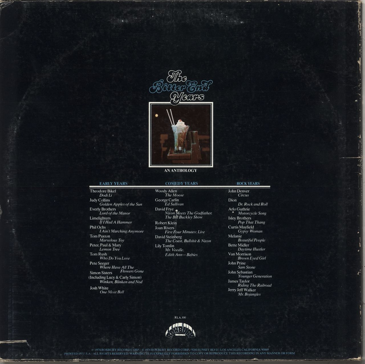 Various-60s & 70s The Bitter End Years US 3-LP vinyl set — RareVinyl.com