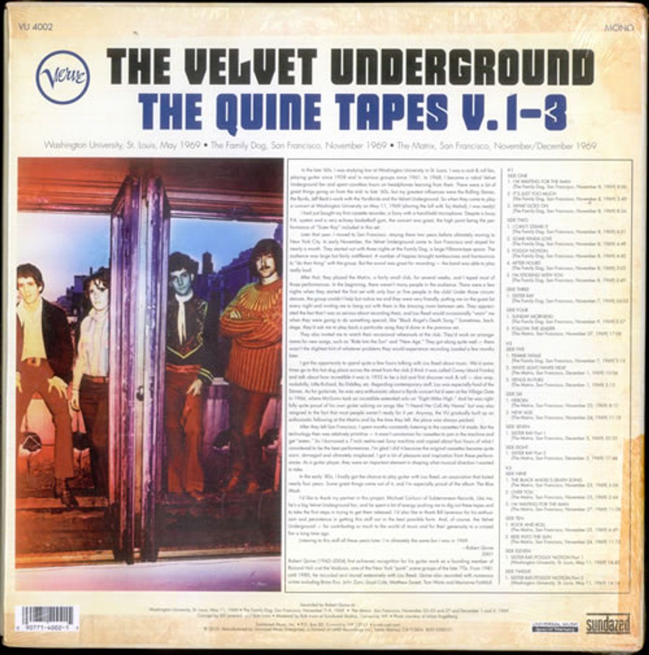 Velvet Underground The Quine Tapes V. 1-3 - Deluxe Edition US Vinyl bo — RareVinyl.com